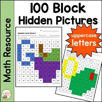 100's Chart Hidden Pictures Letters And Sounds Place Value Number ...