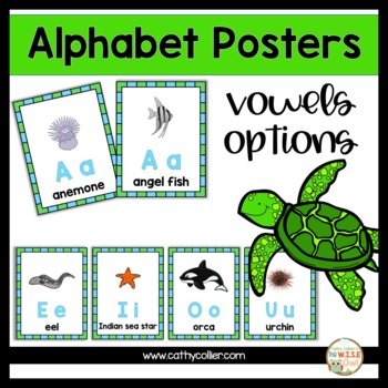 Alphabet Posters: Ocean Full-Page | The WISE Owl