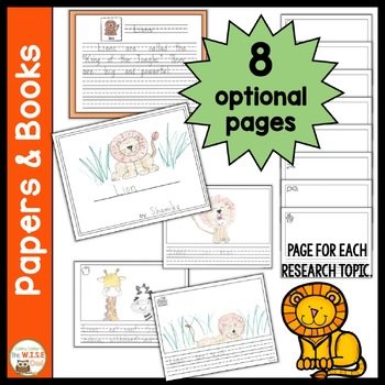 Animal Research For First Grade: Research Templates & Guides For K ...