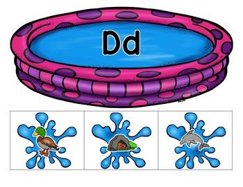 Beginning Sound Match Manila Folder Games (Summer) | The WISE Owl