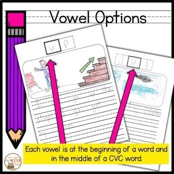 CVC Writing Journal For Kindergarten And First Grade BUNDLE | Writing ...