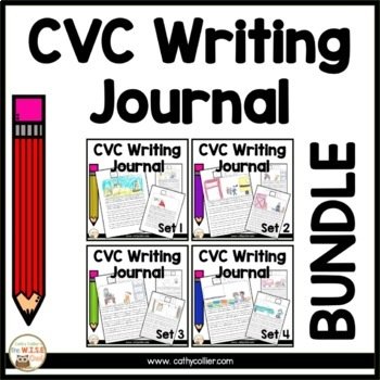 CVC Writing Journal For Kindergarten And First Grade BUNDLE | Writing ...