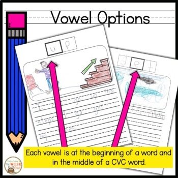CVC Writing Journal For Kindergarten And First Grade Set 4 | Writing ...