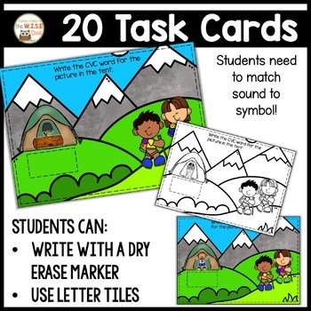 CVC Writing Word Building Task Cards Science Of Reading Phonics Centers ...