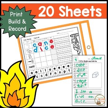 CVCe Building Long Vowel Patterns Activities Phonics Centers Multi ...