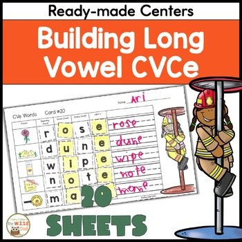 CVCe Building Long Vowel Patterns Activities Phonics Centers Multi ...