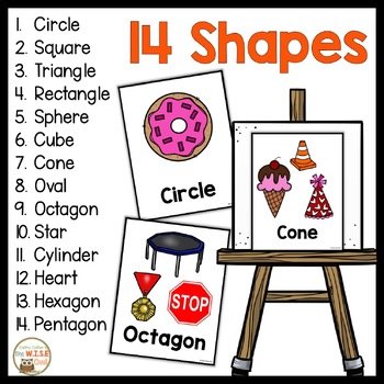 Color And Shape Poster Set Classroom Decor Anchor Charts | The WISE Owl