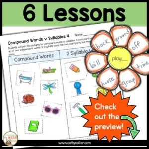 Compound Words Worksheets Lessons Activities Cut And Paste Phonemic ...