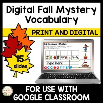 Fall Vocabulary Mystery Beginning Sounds | Print And Digital | The WISE Owl