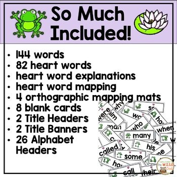 Heart Words Sight Word Practice Word Wall Science Of Reading Mapping ...