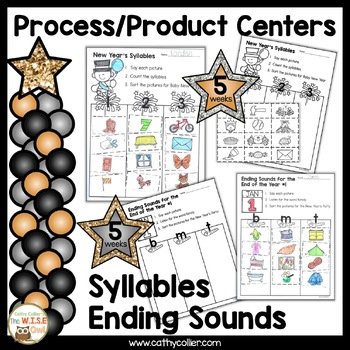 January Workstations Happy New Year Word Work Centers Phonics SOR | The ...