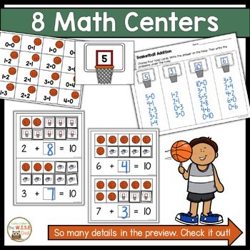 Kindergarten Reading And Math Centers | Basketball | Low Prep | The ...