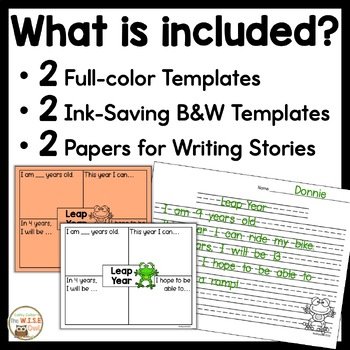 Leap Year Writing Template Kindergarten First Grade February Journal ...