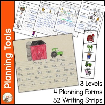 Narrative Writing Anchor Chart BUNDLE K-2 Graphic Organizer And ...