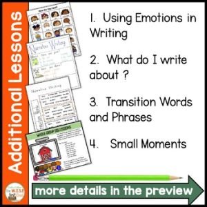 Narrative Writing Anchor Chart BUNDLE K-2 Graphic Organizer And ...