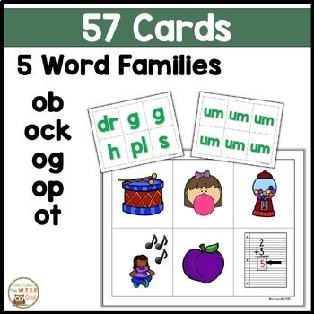 Pocket Chart Word Builders Set Short U Onset And Rime Science Of ...