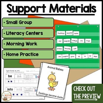 Poem Of The Week Sight Word Practice Activities Shared Reading ANIMAL ...