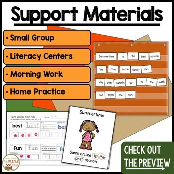 Poem Of The Week Sight Word Practice Activities Shared Reading ...