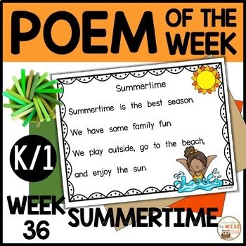 Poem Of The Week Sight Word Practice Activities Shared Reading ...