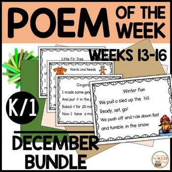 Poem Of The Week Sight Word Practice Lessons Shared Reading DECEMBER ...
