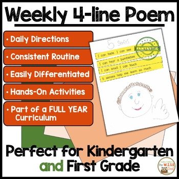 Poem Of The Week Sight Word Practice Shared Reading FIVE SENSES SCIENCE ...