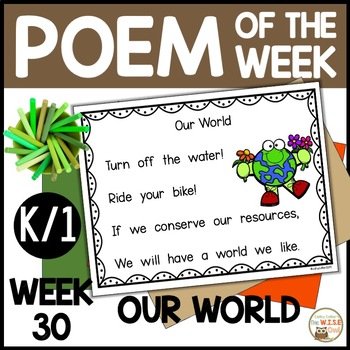 Poem Of The Week Sight Word Practice Shared Reading OUR WORLD RESOURCES ...