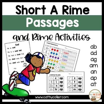 Short A Vowel Passages And Rime Activities | Onset & Rime Texts | Ready ...