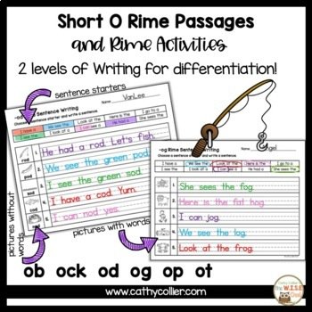Short O Vowel Passages And Rime Activities | Onset & Rime Texts | Ready ...