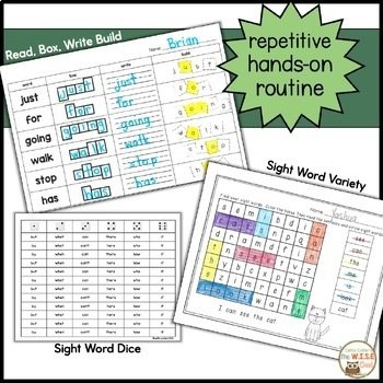 Sight Word Activities BUNDLE Centers Small Group Practice Worksheets ...