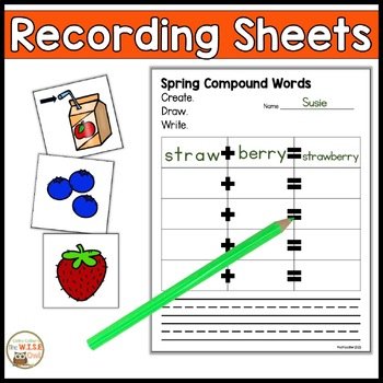 Spring Compound Words Building Mat Hands-On Center Vocabulary Easter K ...