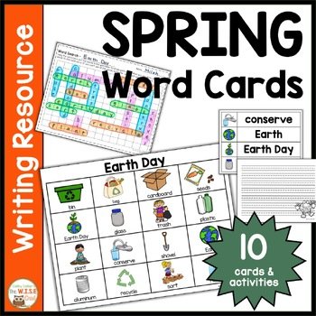 Spring Word Cards | Vocabulary Writing Center | Independent Work ...