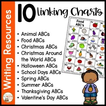 Themed Alphabet Anchor Charts Word Cards And Vocabulary Seasonal ...