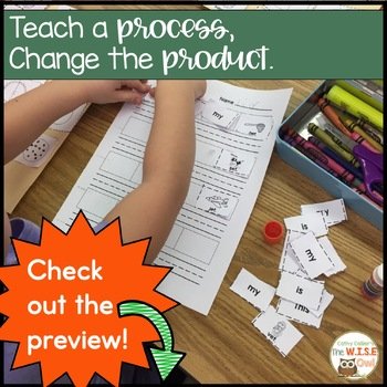 Winter Sight Word Sentences Writing Fluency Predictable Text Word Order ...