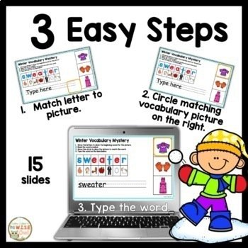 Winter Vocabulary Mystery Beginning Sounds Google Slides Science Of ...