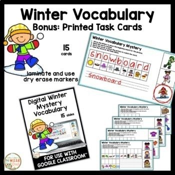 Winter Vocabulary Mystery Beginning Sounds Google Slides Science Of ...