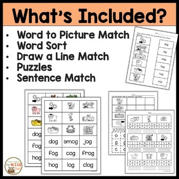 Og Word Family Activities Worksheets & Centers Onset And Rime Science ...